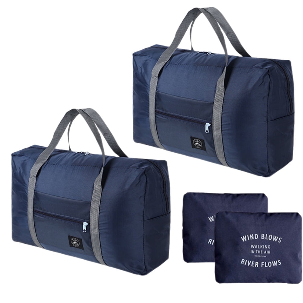 thovorrnl 2pcs Foldable Duffle Bag for Travel, Weekender Overnight Bag ...