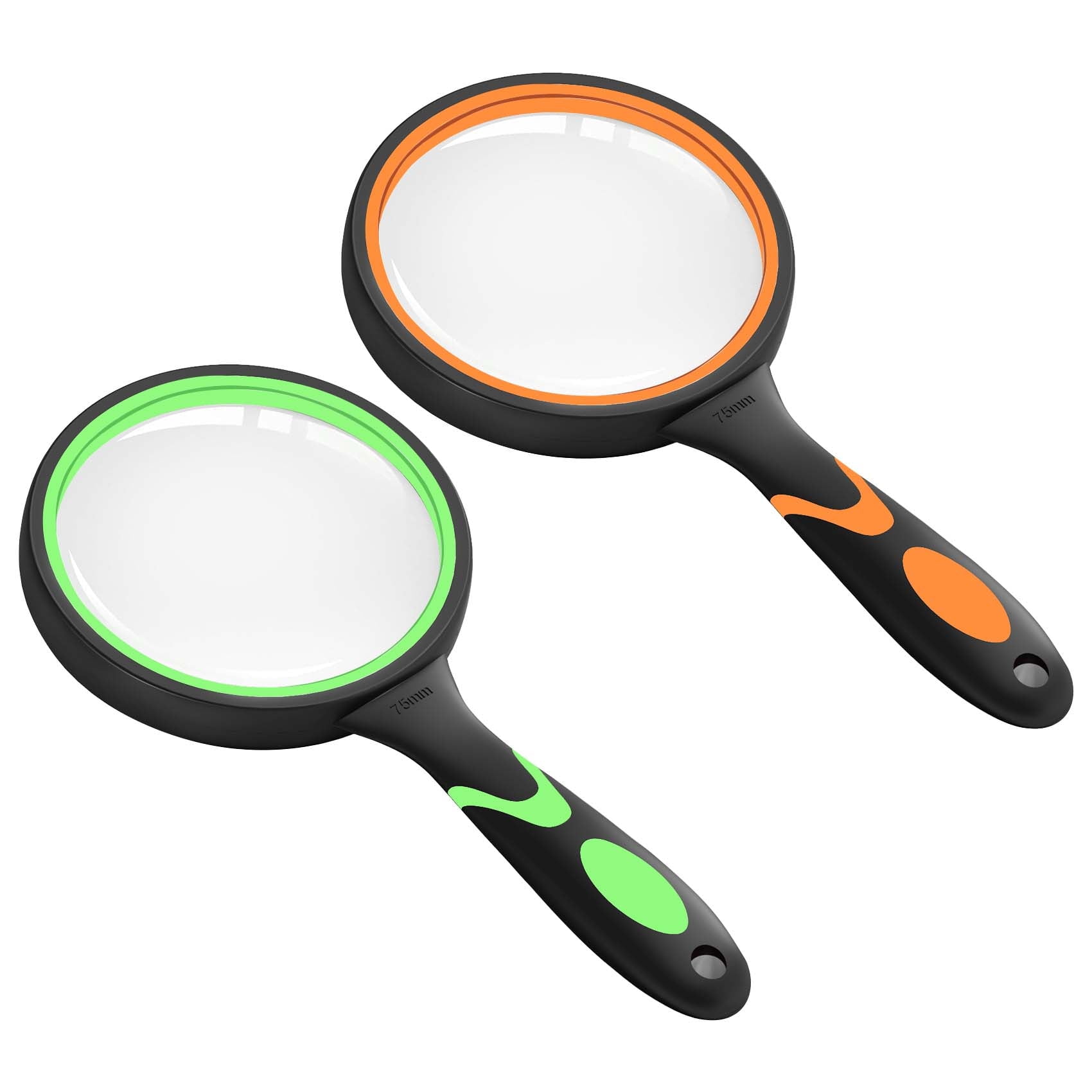 thovorrnl 2pcs Magnifying Glass, 10X Rubber Handheld Magnifying Glasses ...