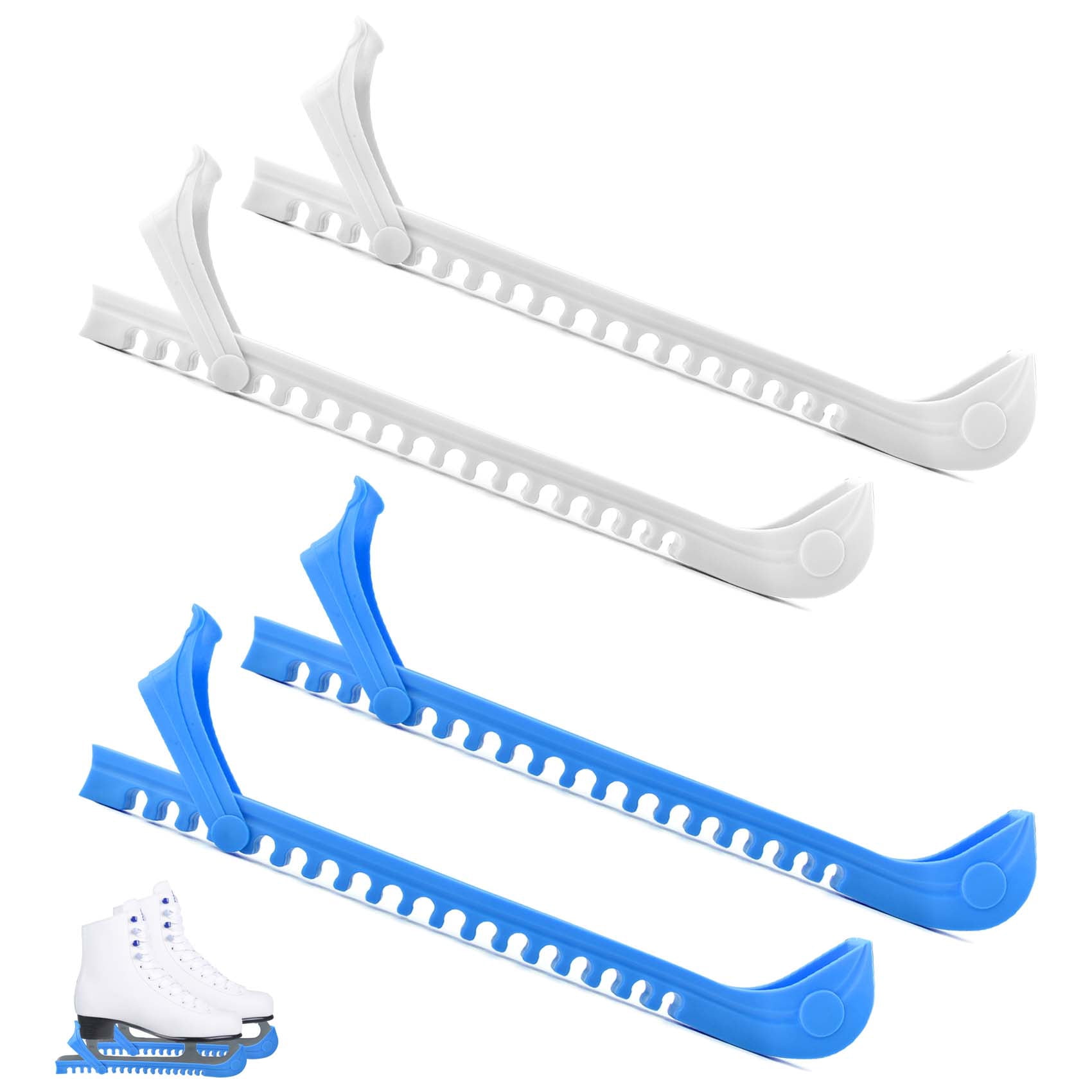 thovorrnl 4 Pcs Ice Skate Guards with Adjustable Buckle Easy to Use Ice ...