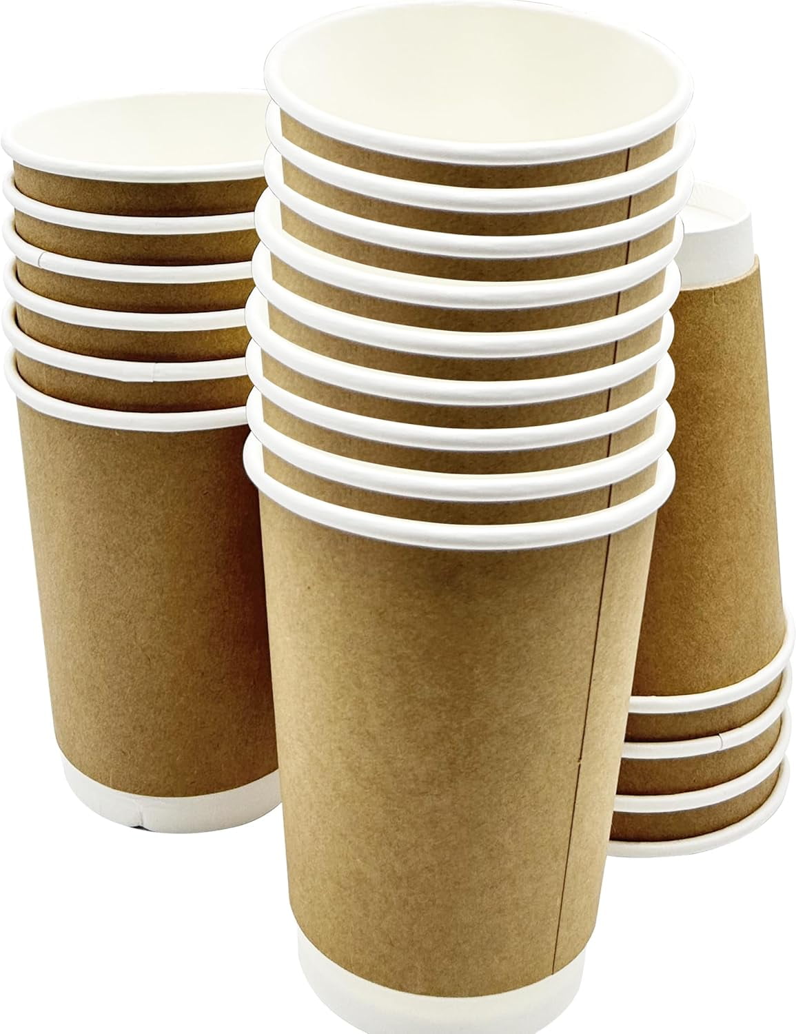 three leaf 12 Oz. Disposable Paper Cups, (Brown) 500 Ct. (20 Packs Of ...