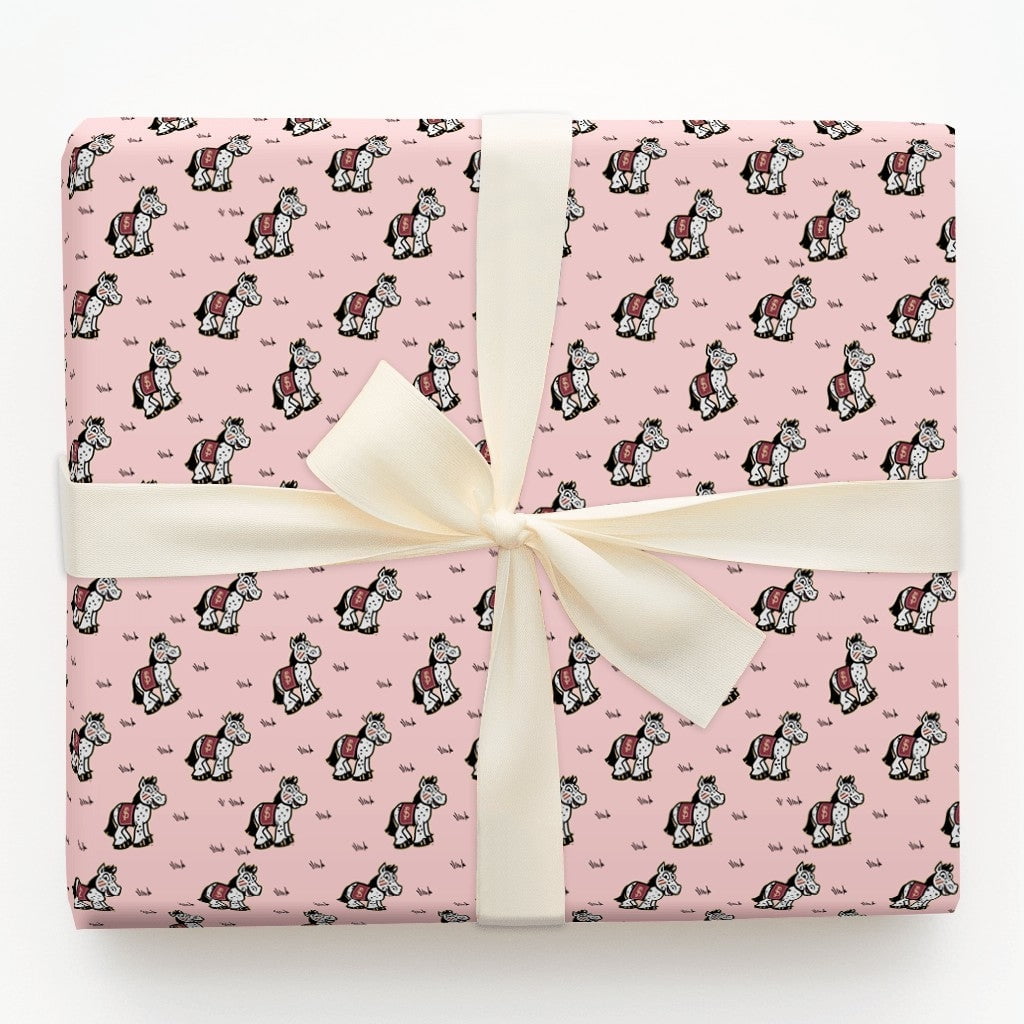 thx Cartoon Horse with Dollar Sign Saddle Gift Wrapping Paper - Walmart.com