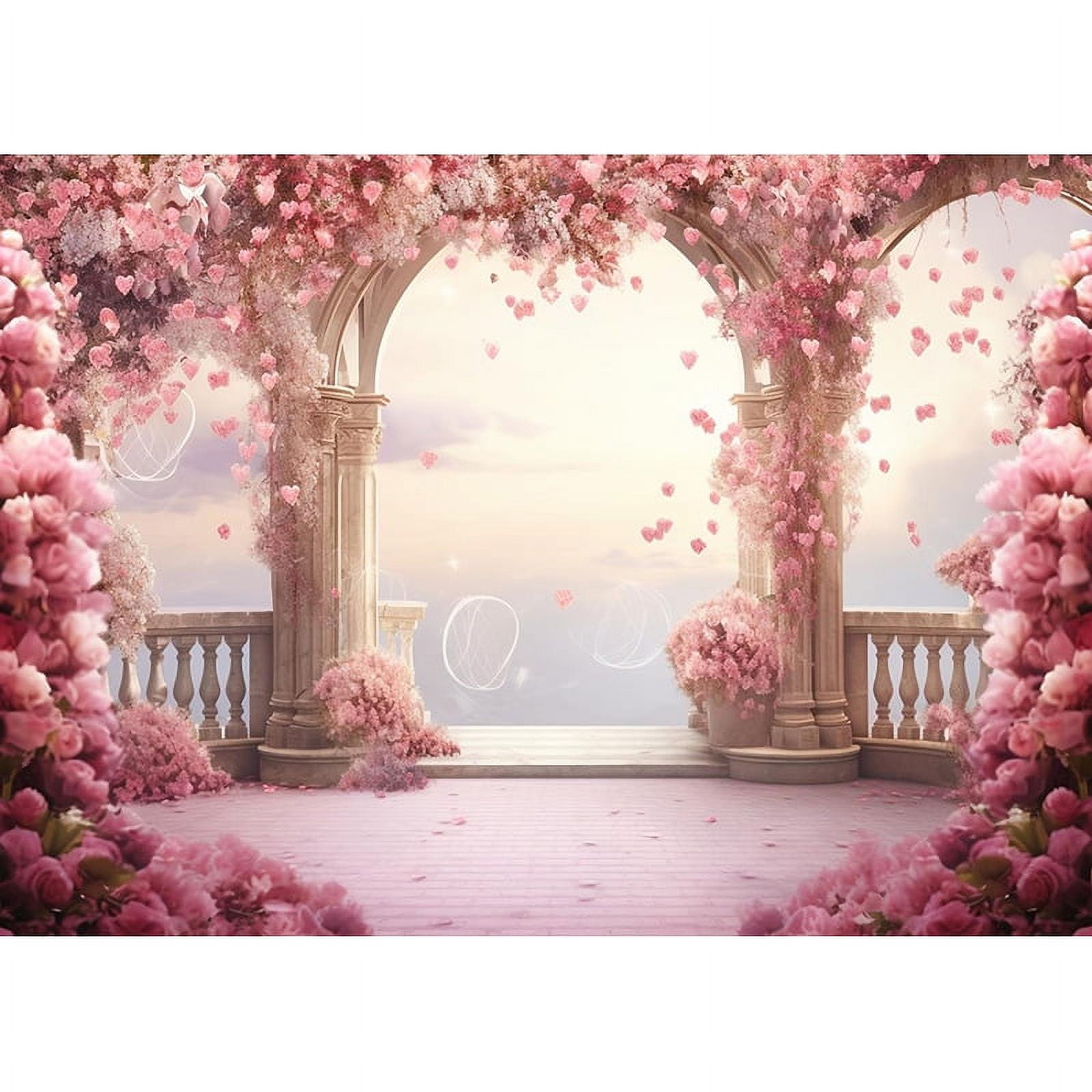 tic Fantasy Wedding Gate Bouquet Photography Backdrop Props Archway ...
