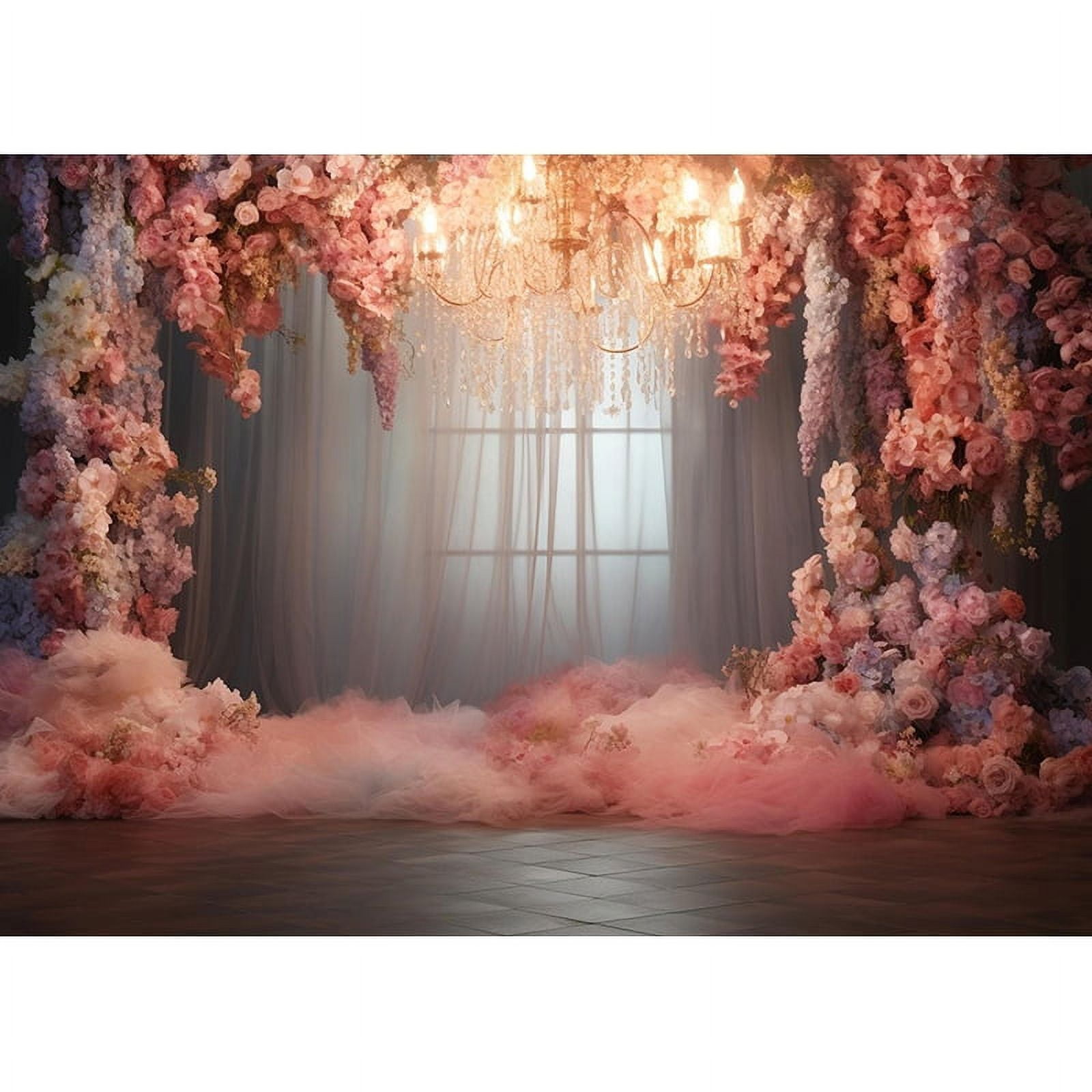 tic Fantasy Wedding Gate Bouquet Photography Backdrop Props Archway ...