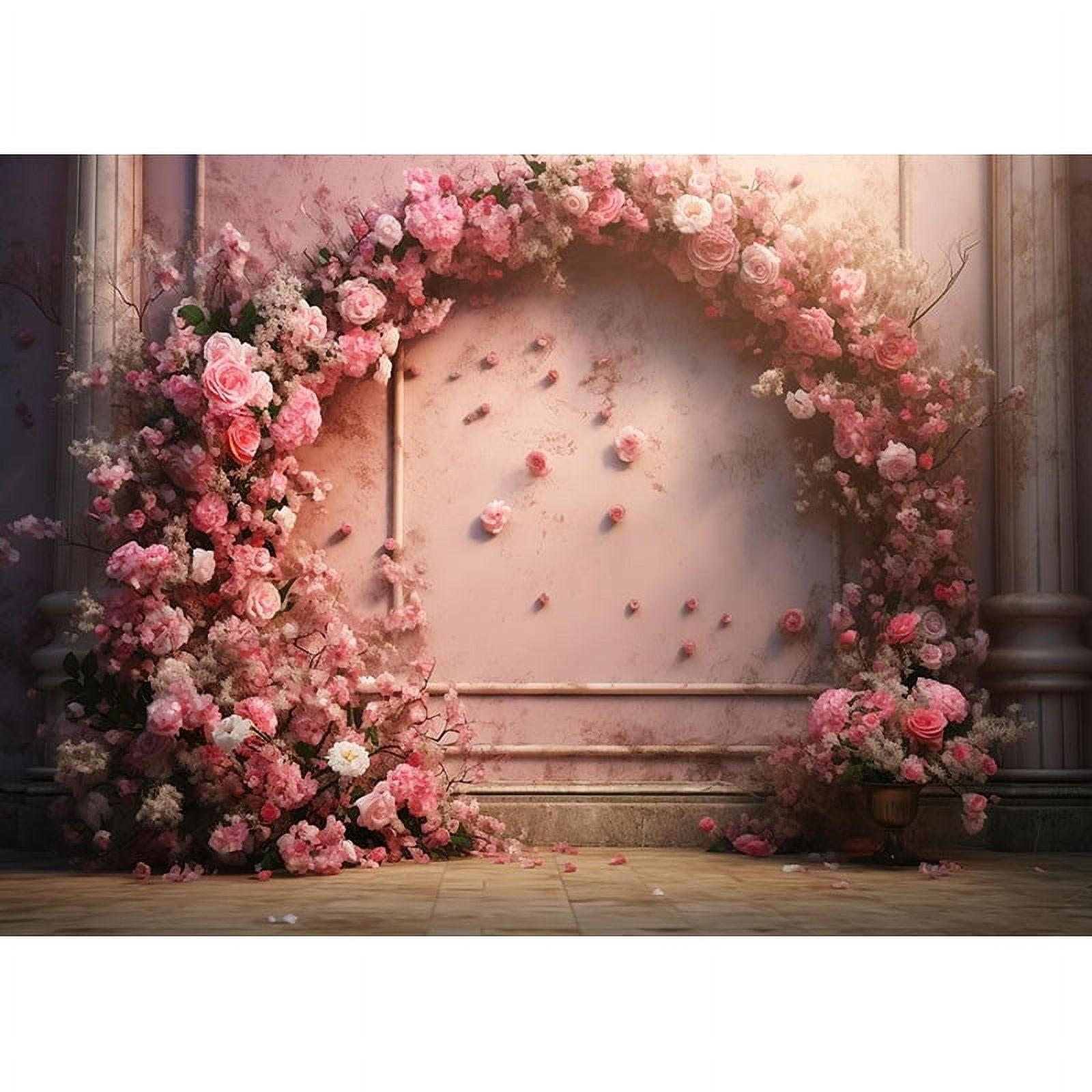 tic Fantasy Wedding Gate Bouquet Photography Backdrop Props Archway ...