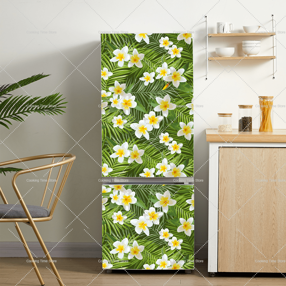 tic Little Flower Fridge WrapMural Sticker Refrigerator Wrap PVC Vinyl ...