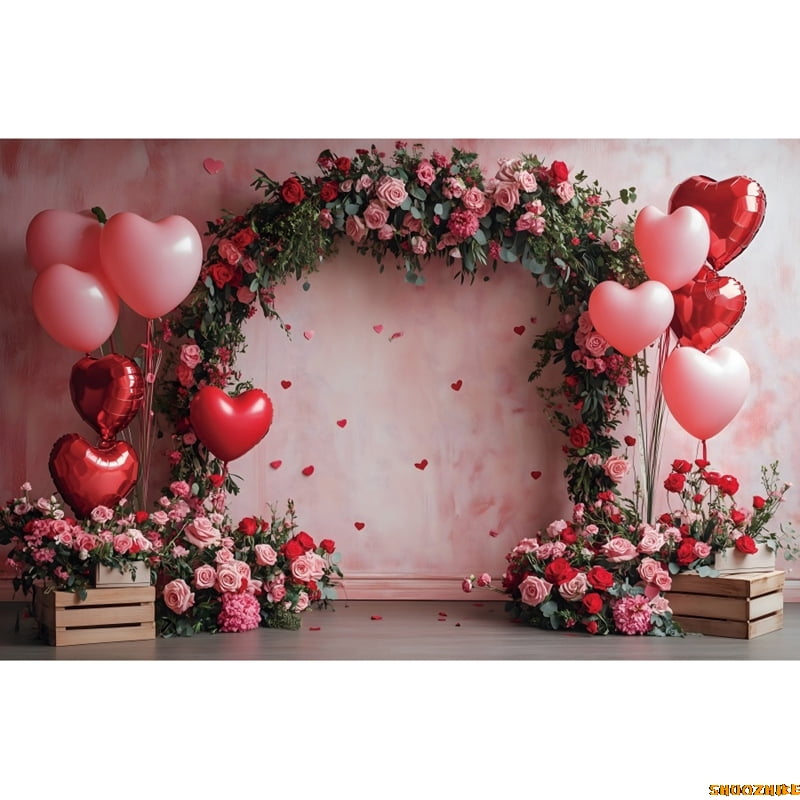 tic Red Rose Flower Backdrop Photography Couples Wedding Ceremony ...