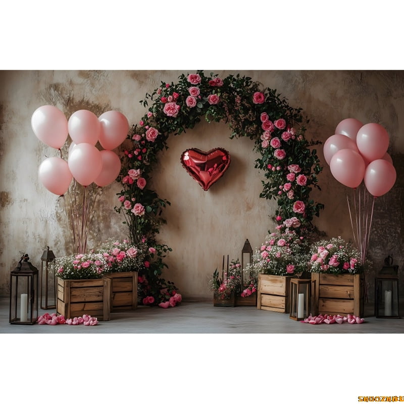 tic Red Rose Flower Backdrop Photography Couples Wedding Ceremony ...