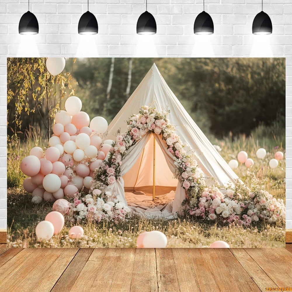 tic Rose Flowers Balloon Tt Backdrop Indoor Outdoor Valtines Day Party ...