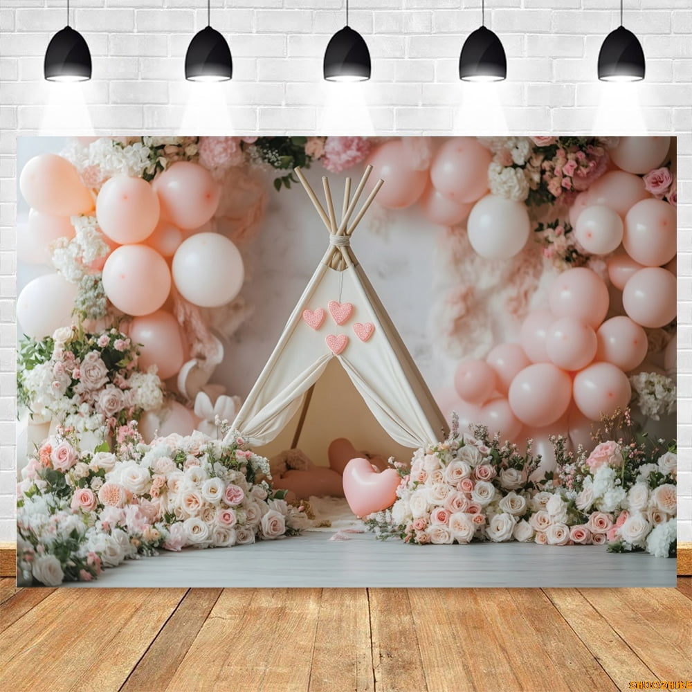 tic Rose Flowers Balloon Tt Backdrop Indoor Outdoor Valtines Day Party ...