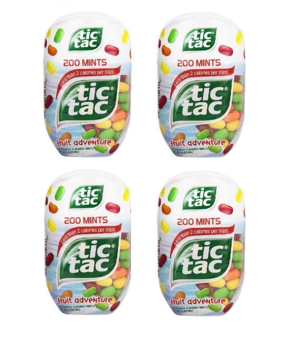tic tac Fruit Adventure Bottle Pack, 3.4-Ounce / 200 Count (Pack of 4 ...