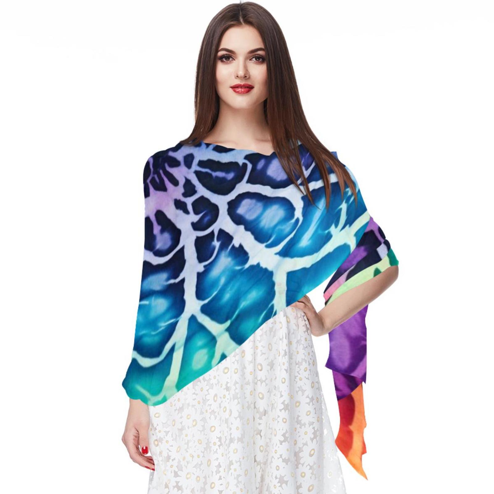 tie dye87 Elegant Silk Scarf - Translucent Chiffon Yarn - Lightweight ...