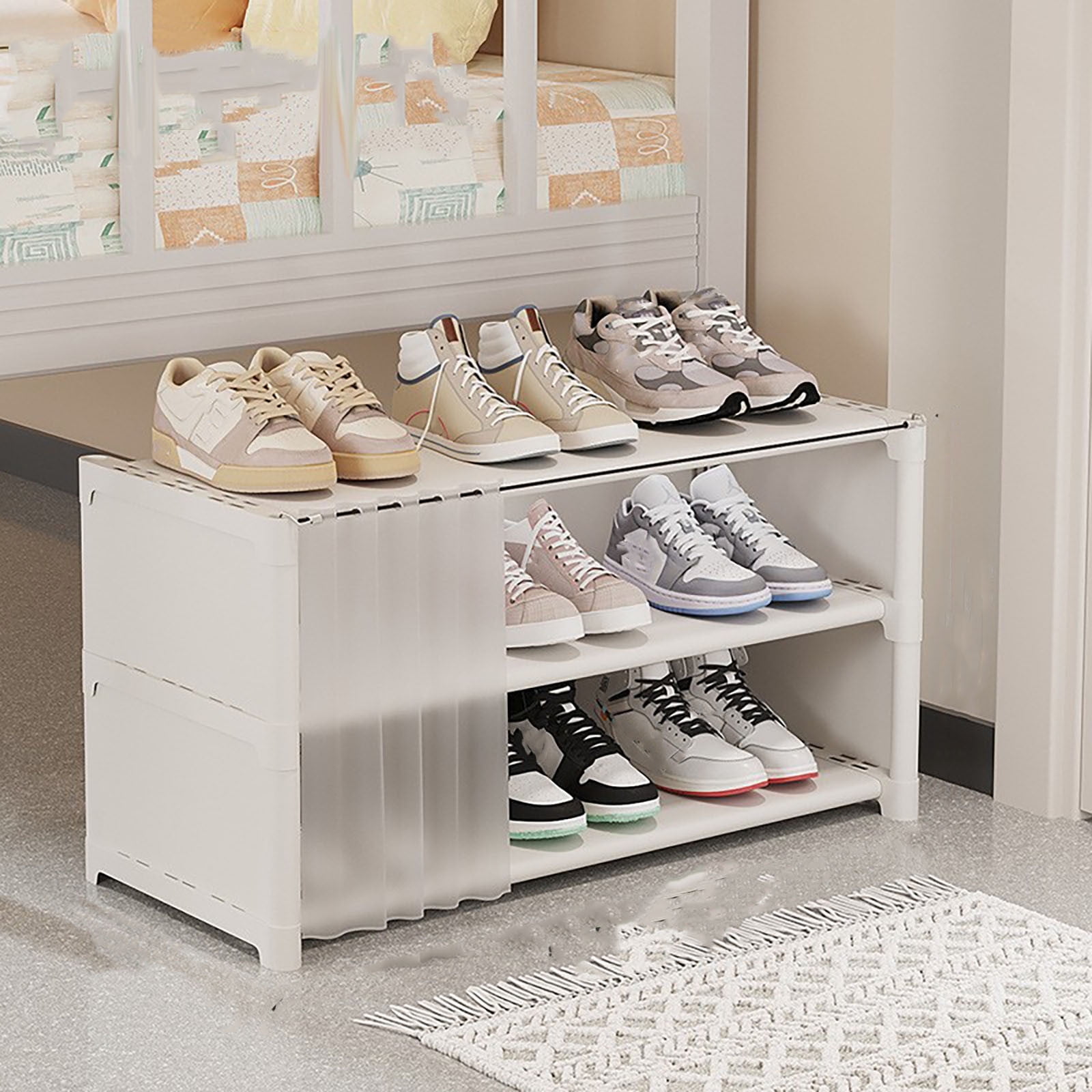 tier small shoe rack, stackable kids toddler adult shoe storage ...