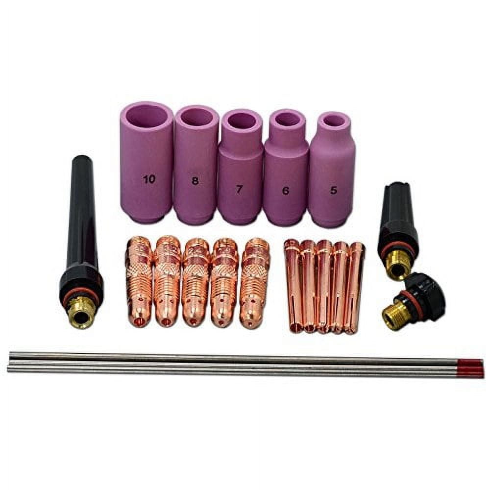 tig collet body tig back cap and 2 percent thoriated tig tungsten ...