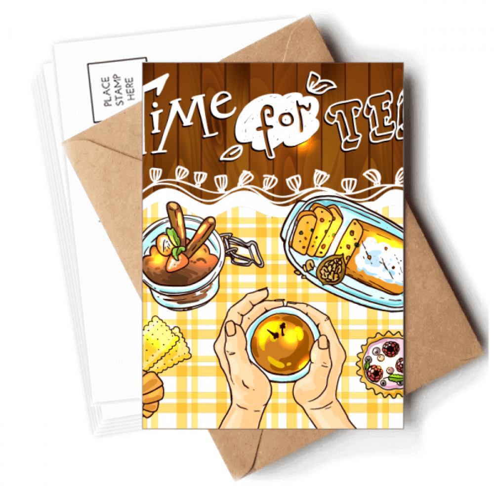 time for tea biscuits chote Postcards Envelopes Blank Note Cards ...