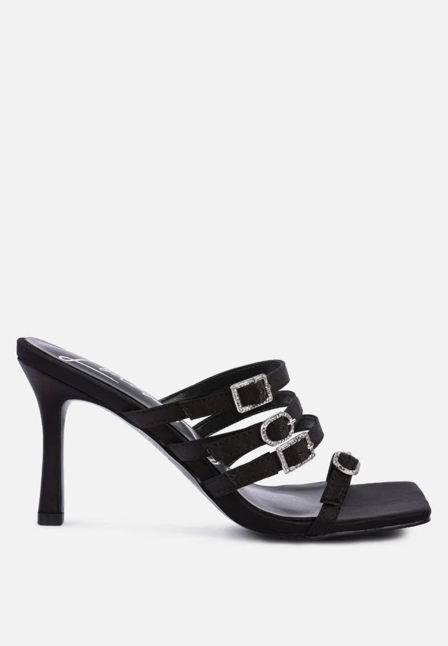 times up diamante buckle mid heel sandals - Walmart.com