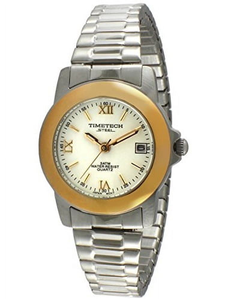 timetech steel 3602l women's two-tone expansion watch - Walmart Business Supplies
