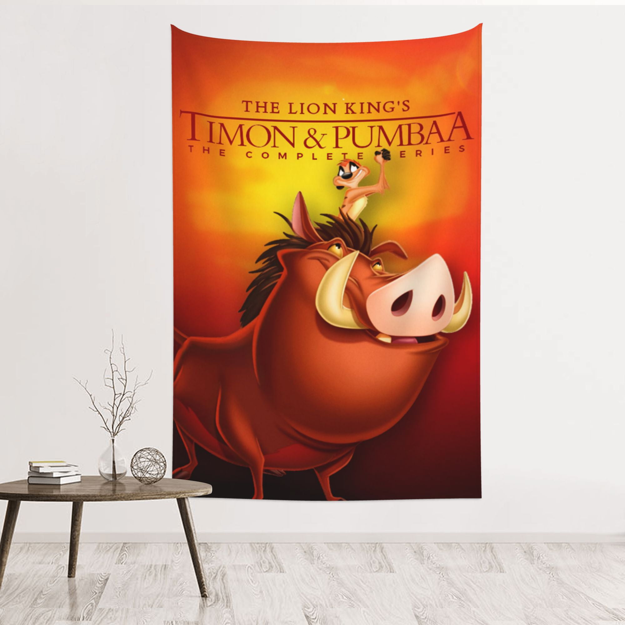 timon and pumba Tapestry for Men, Boys Bedroom Living Room Dorm Wall ...