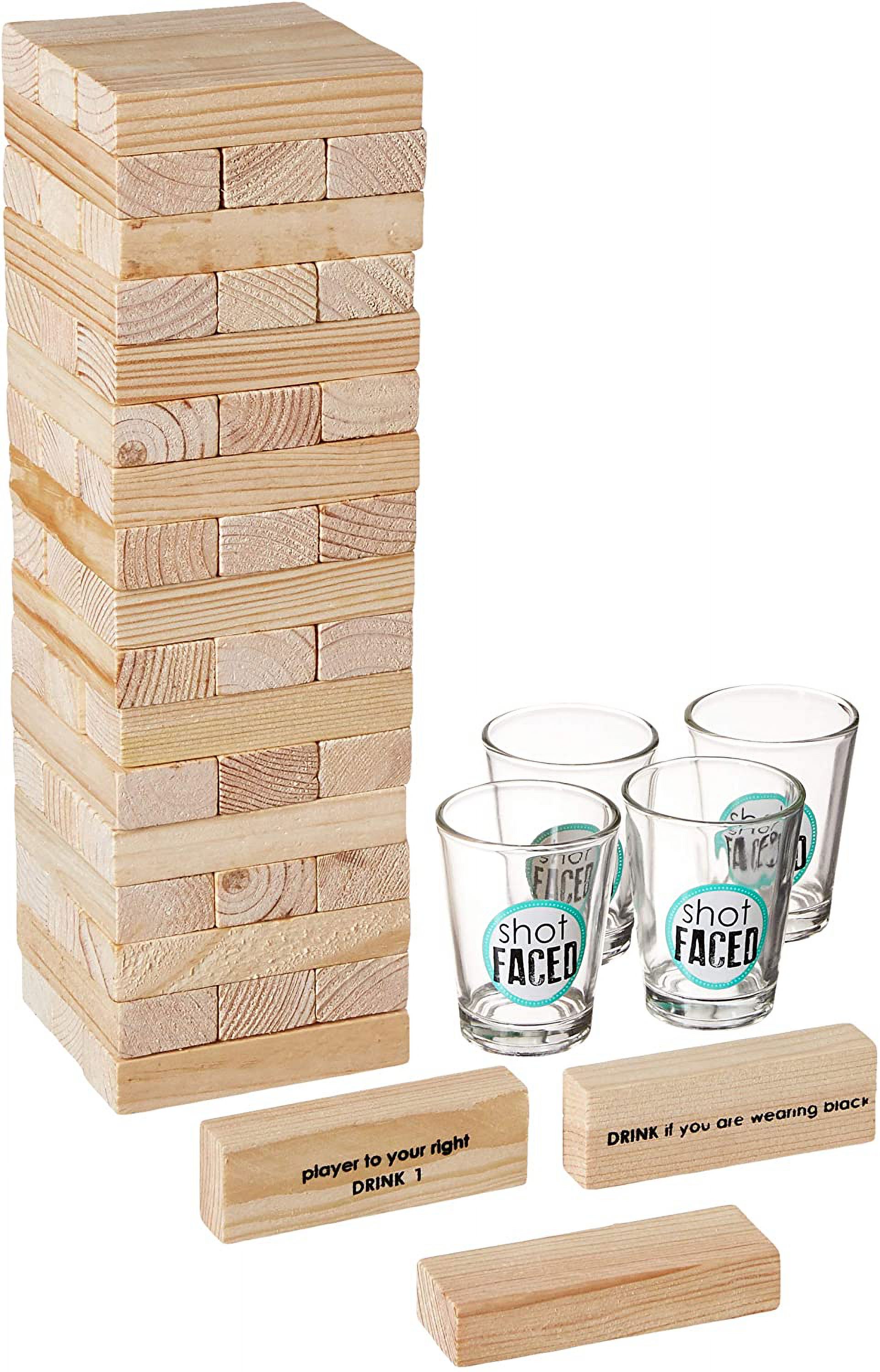 **tipsy tower drinking game adult party game set with 54 stacking ...