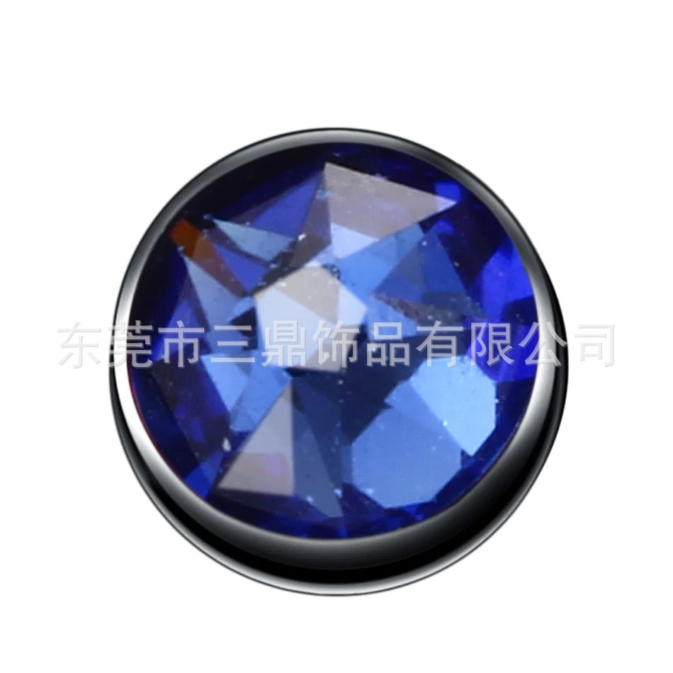 titanium black encased Czech diamond bone nail skin implant nail G23 ...