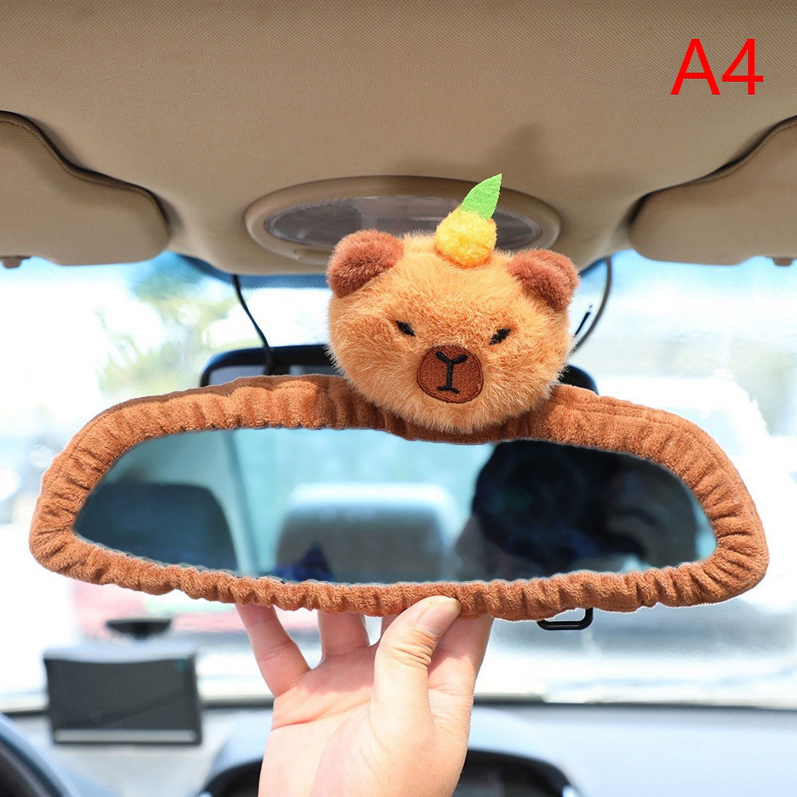 Car Headrest Neck Pillow Capybara Plush Shoulder Protection Cute Tissue ...