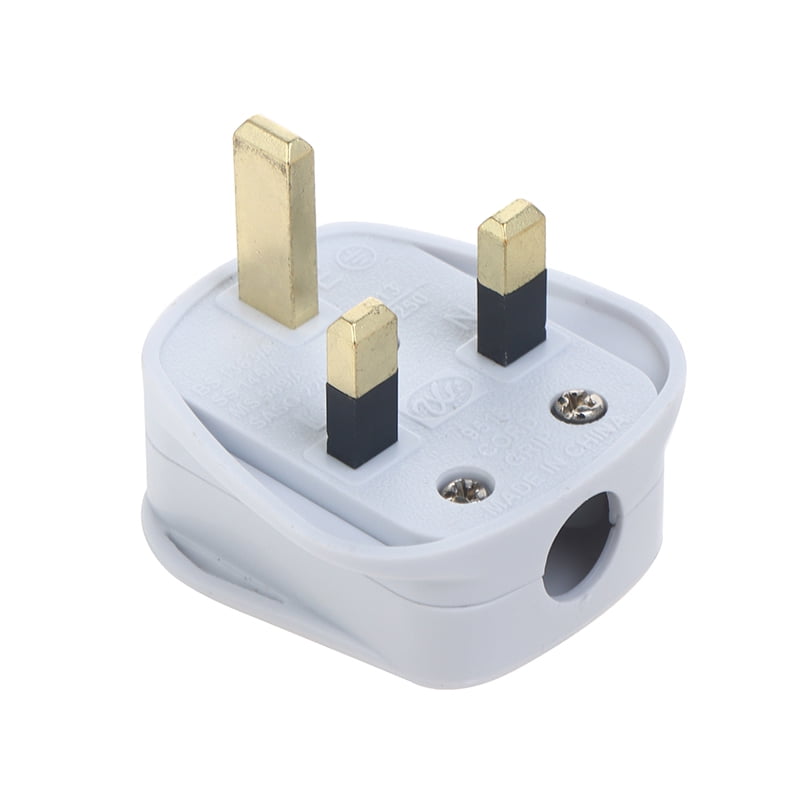 England Removable Power Plug White Black 3 Pin UK Mains Plug 13A ...