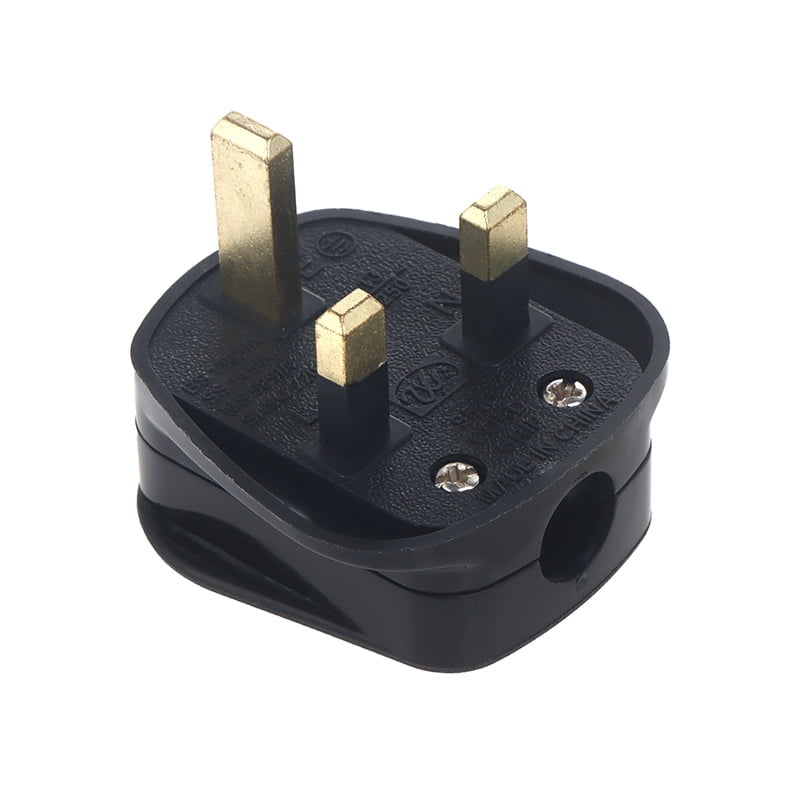 England Removable Power Plug White Black 3 Pin UK Mains Plug 13A ...