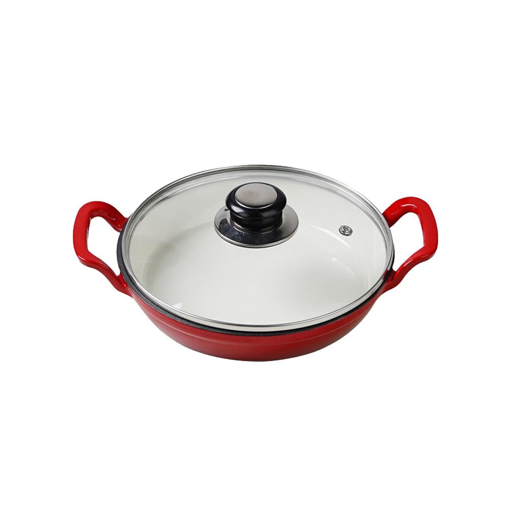 tkerinse Enameled Cast Iron Round Braiser, Enameled Cast Iron Dutch ...
