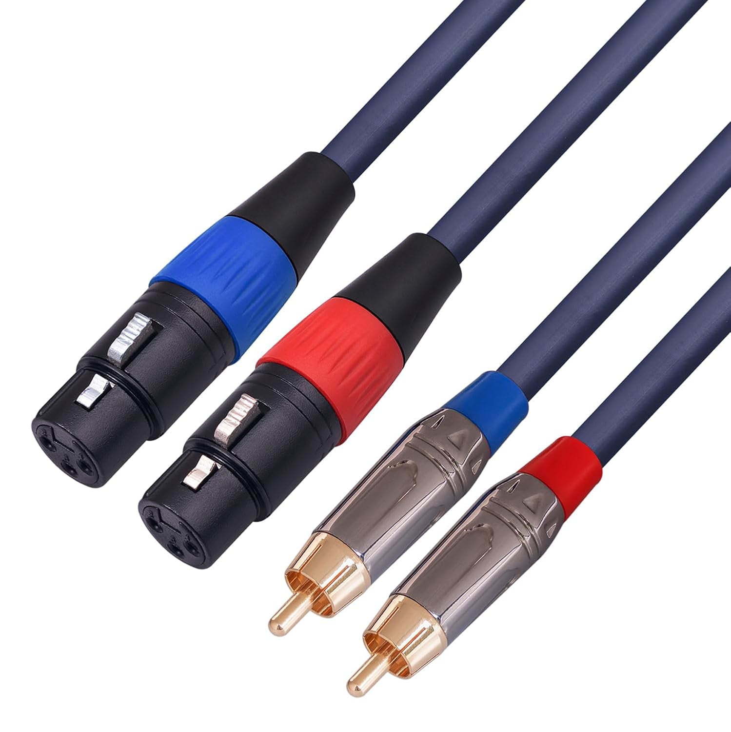to Cable - 2 Female to 2 Male, Cable with 4N OFC , for Amplifier, Mixer ...