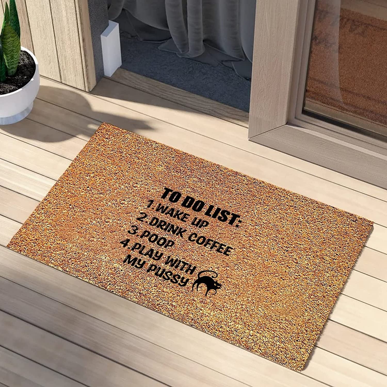 to Do List Inspirational Words Door Mats Front Door Porch Outside ...