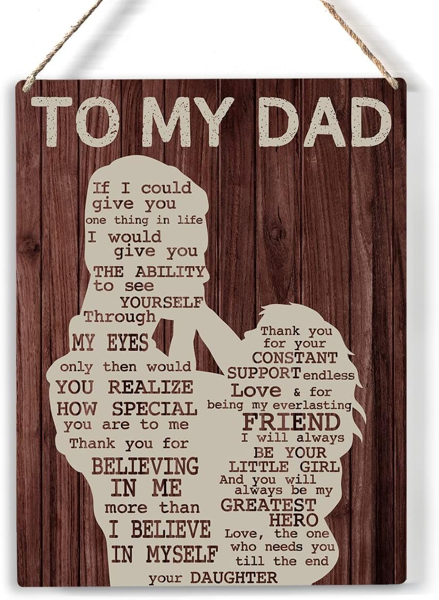 to My Dad I Believing in Me Wood Sign Father Wooden Signs Rustic Father ...