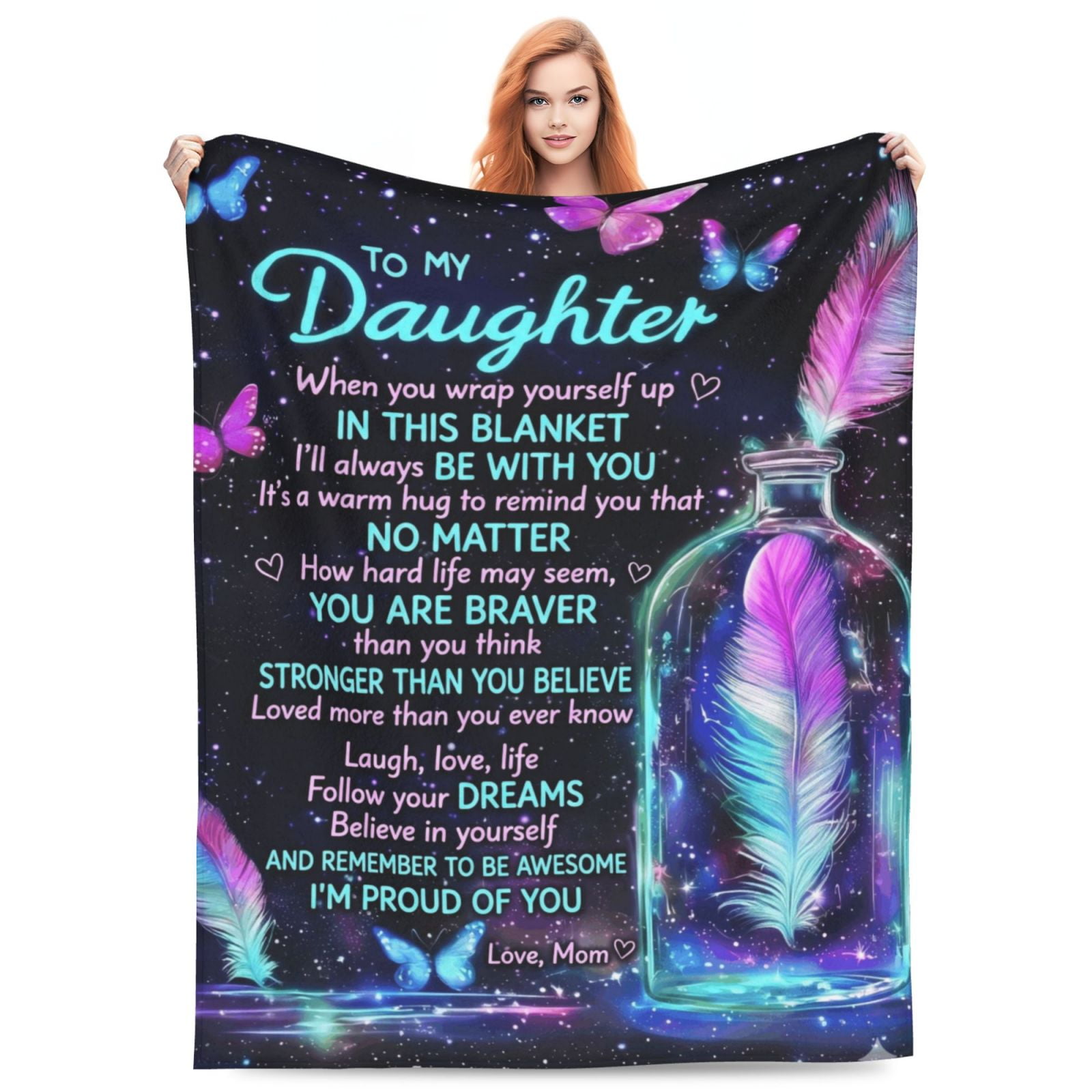 to My Daughter Gifts from Mom, Butterfly Galaxies Daughter Christmas ...