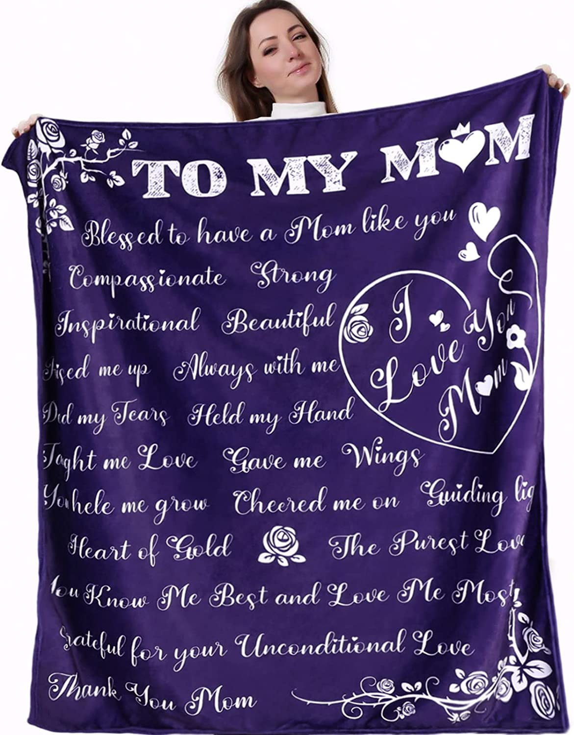 to My Mom Mothers Day Blanket Gifts Mothers Day from Daughter Son for ...