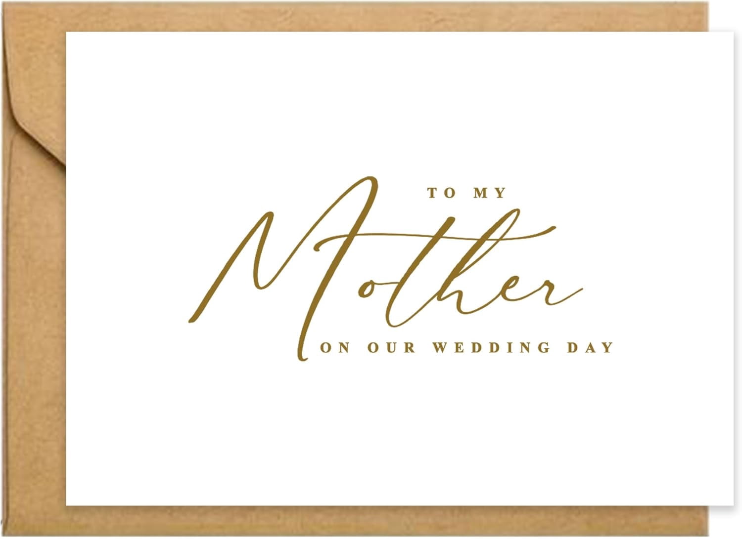 to My Mother Wedding Day Cards from The Bride or Groom Gold Foil ...