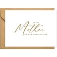 to My Mother Wedding Day Cards from The Bride or Groom Gold Foil ...