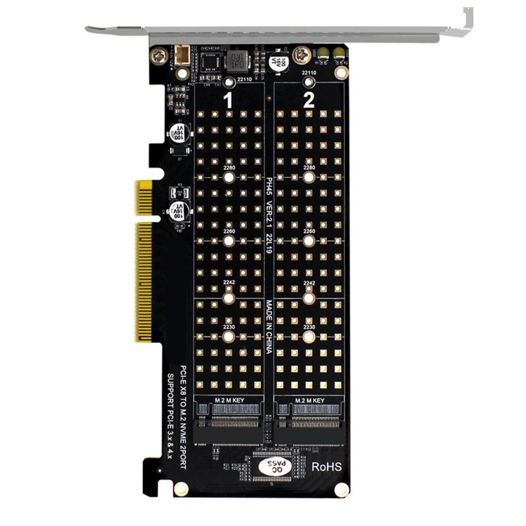 to PCIExpress 8X 2 Adapter Card PCIE Split Card for PC, Workstations ...