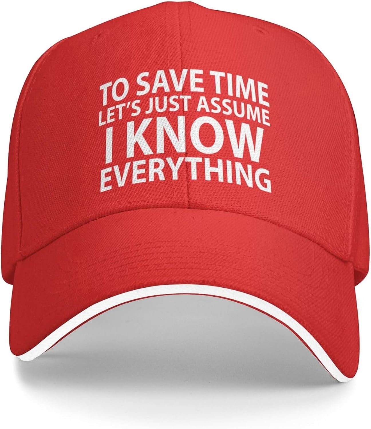 to Save Time Let's Just Assume I Know Everything Hat for Men Baseball ...