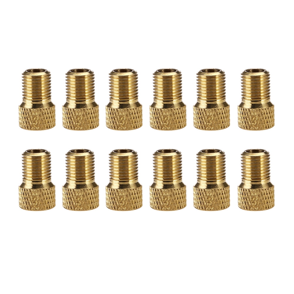 to Valve Converter for Bike Use Golden Copper Adapters 12 Pieces ...
