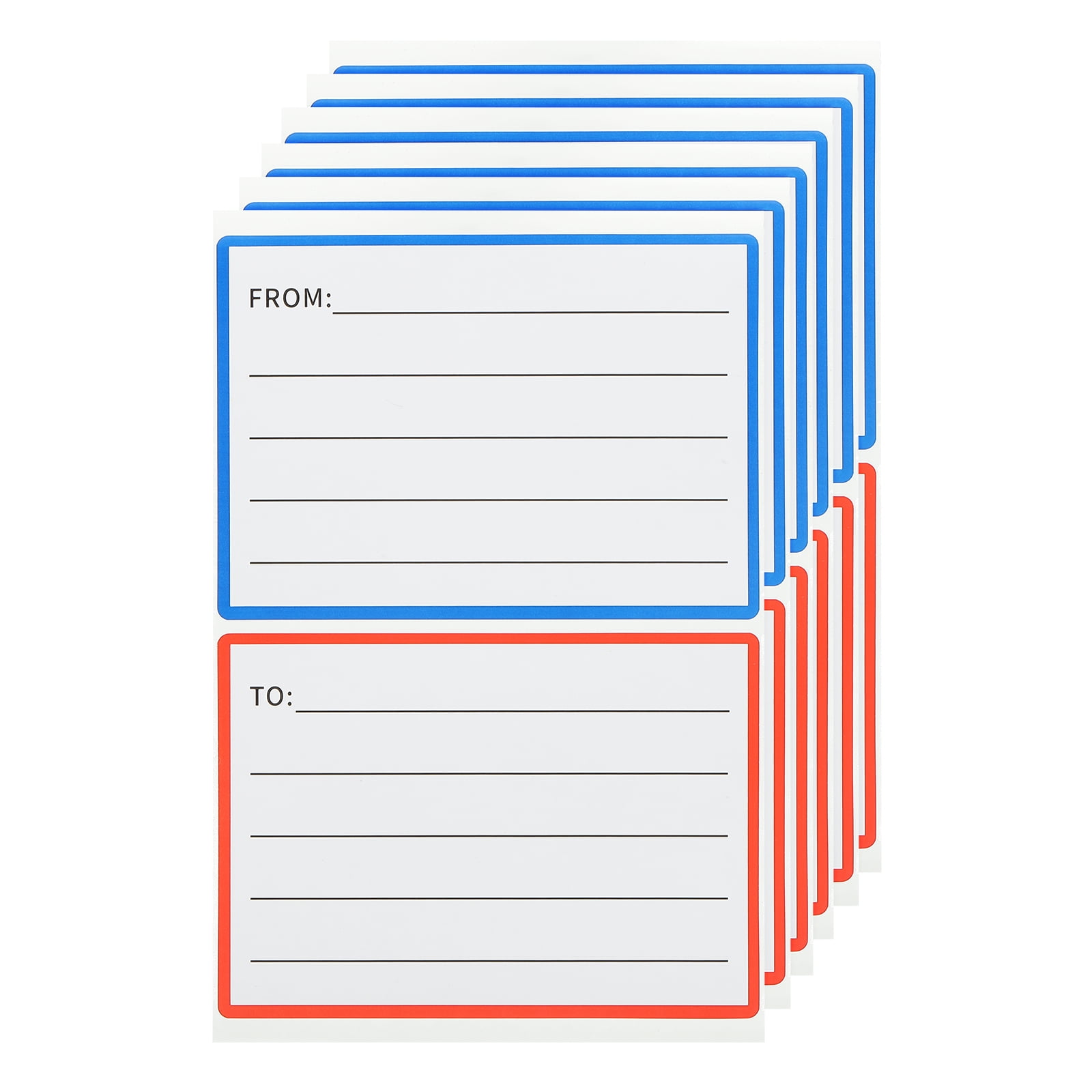 to from Return Address Mailing Labels 3.3x2.4 Inch, 50 Sheet Blank Mail ...