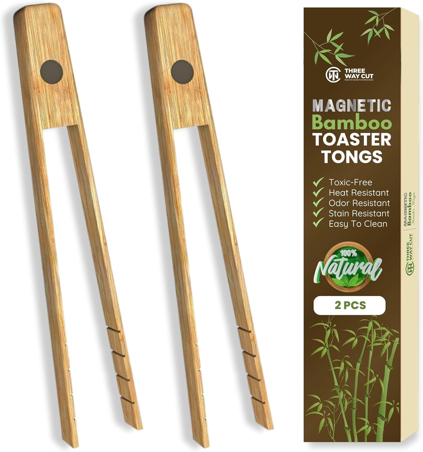 toaster tongs with magnet | bamboo kitchen utensils for cooking ...