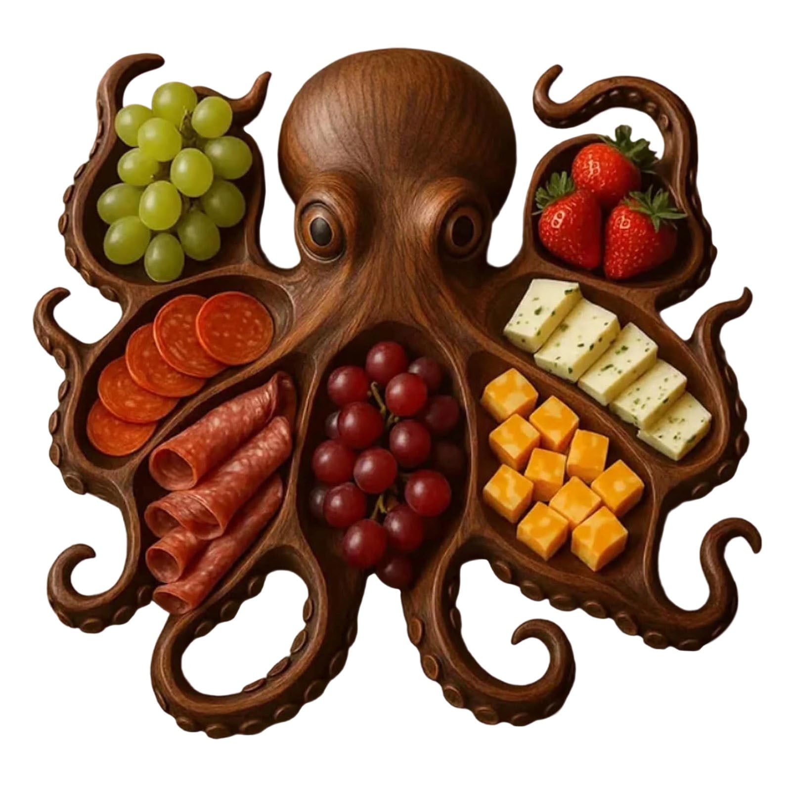 today's deals Octopus Charcuterie Platter, Nautical Serving Tray for Cheese, Meats & Fruit ...