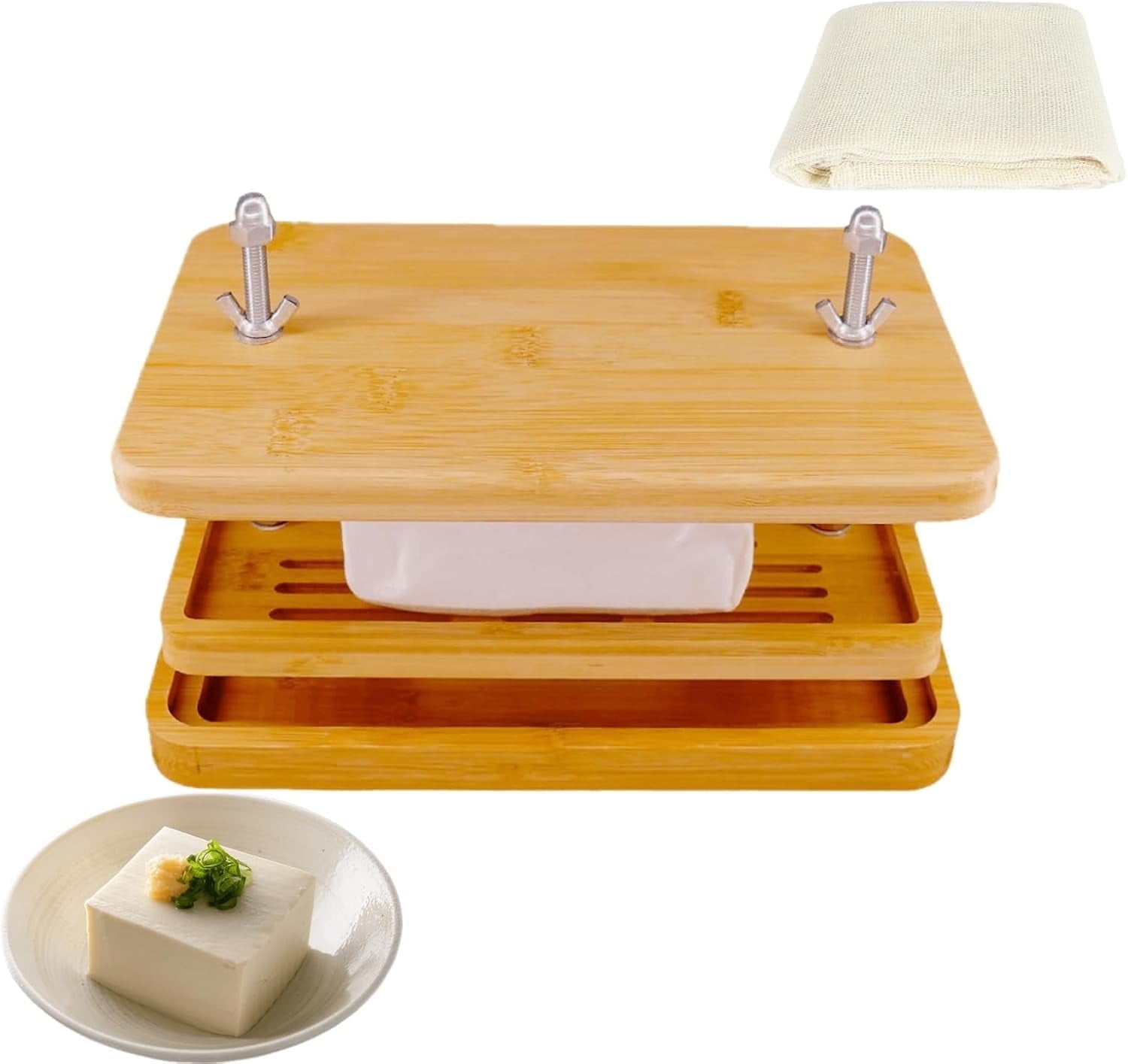 Tofu Press with Cheesecloth,Easy to Clean,Easily Remove Water from ...