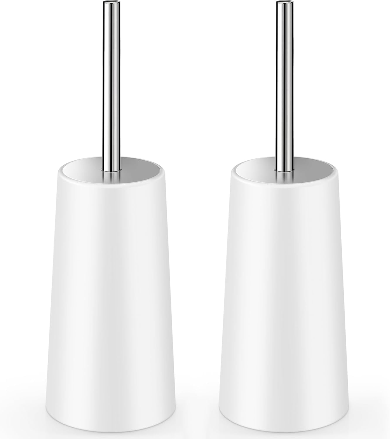 Toilet Brush and Holder, 2 Pack Toilet Brush with 304 Stainless Steel ...