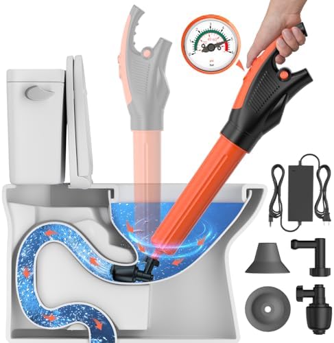 toilet plungers,Toilet Auger with Pressure Gauge, Electric Drain Snake ...