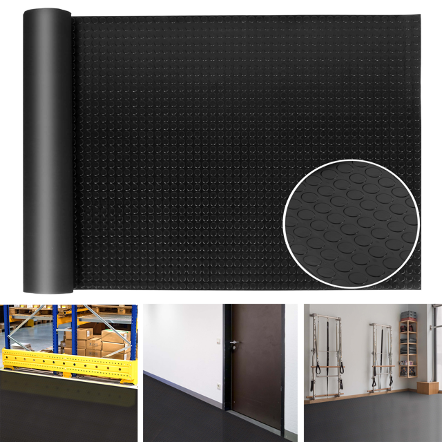 Tonchean 16 4 X 3 3 Ft Garage Floor Mat 1 8in Thick Coin Pattern