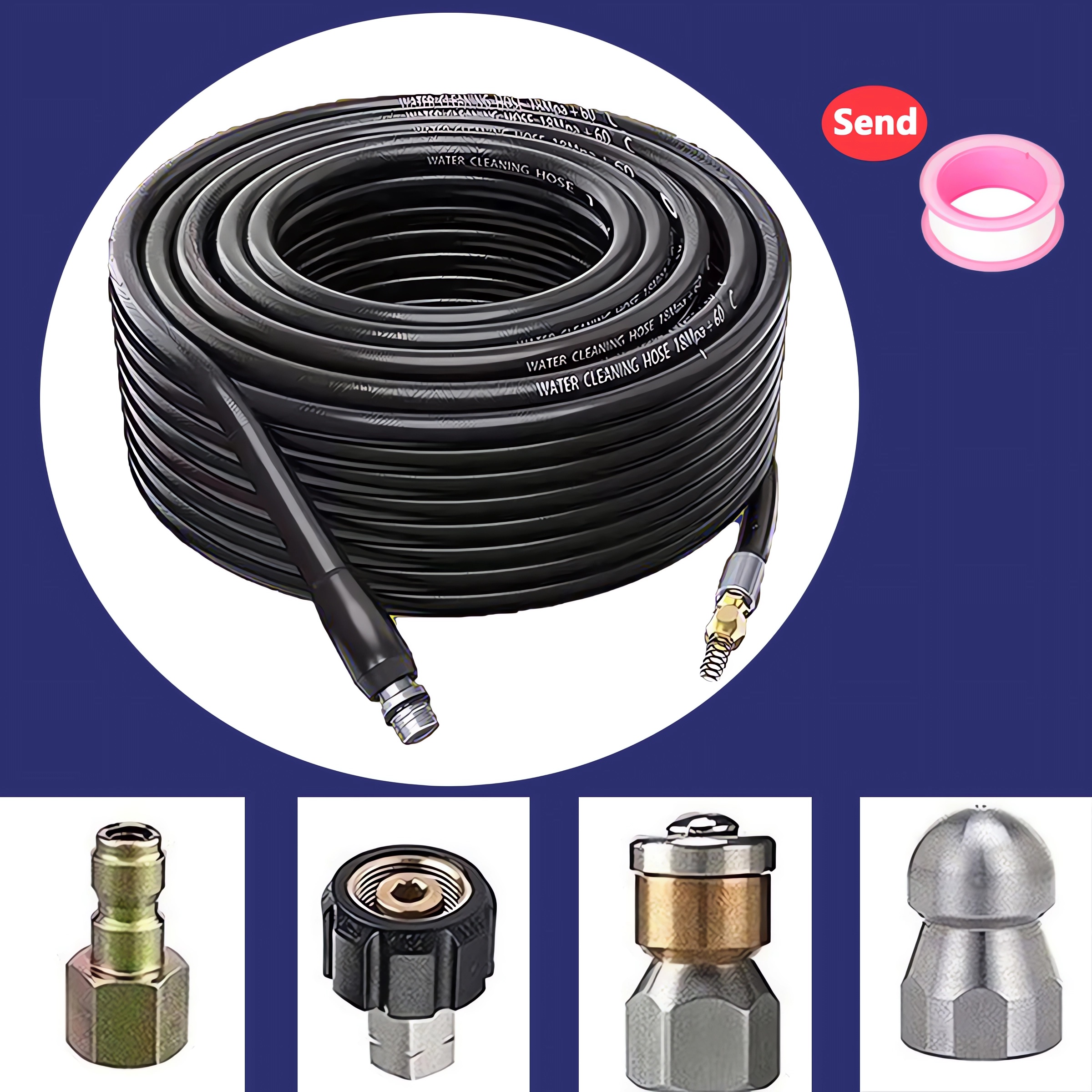 Schieffer 1/8in. x 100ft. 4800 PSI Thermoplastic Sewer Jetter Hose ...