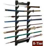 Pmsanzay Four-Layer Sword Rack, 2 Pack, Wall-Mounted Martial Arts ...