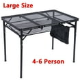 Tonchean Foldable BBQ Grill Table, Adjustable Height, Portable for ...