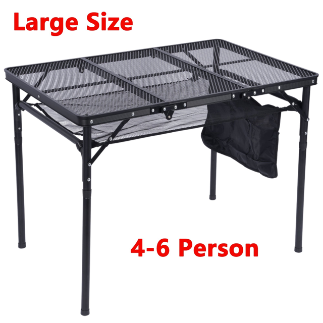 Tonchean Foldable BBQ Grill Table, Adjustable Height, Portable for ...