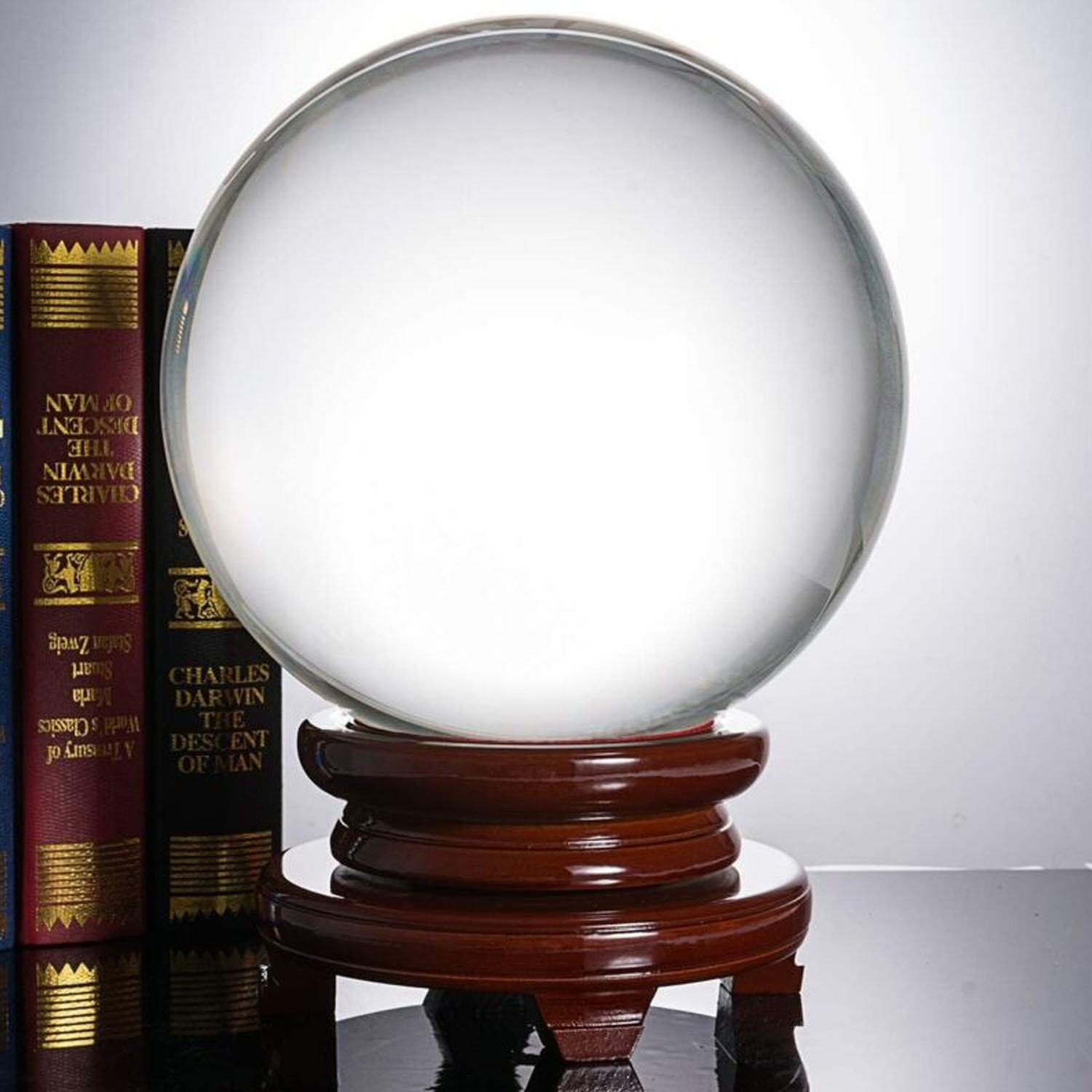 H&D 2.4in 3D Crystal Smile Bear Crystal Ball with Stand,Fengshui Glass ...