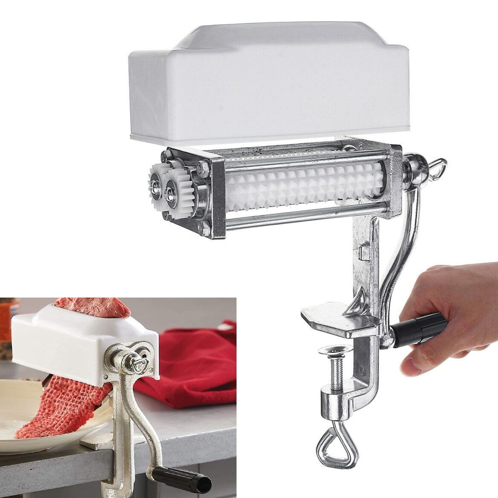 Tonchean Manual Hand Needle Crank Meat Tenderizer, Heavy Duty Steak ...